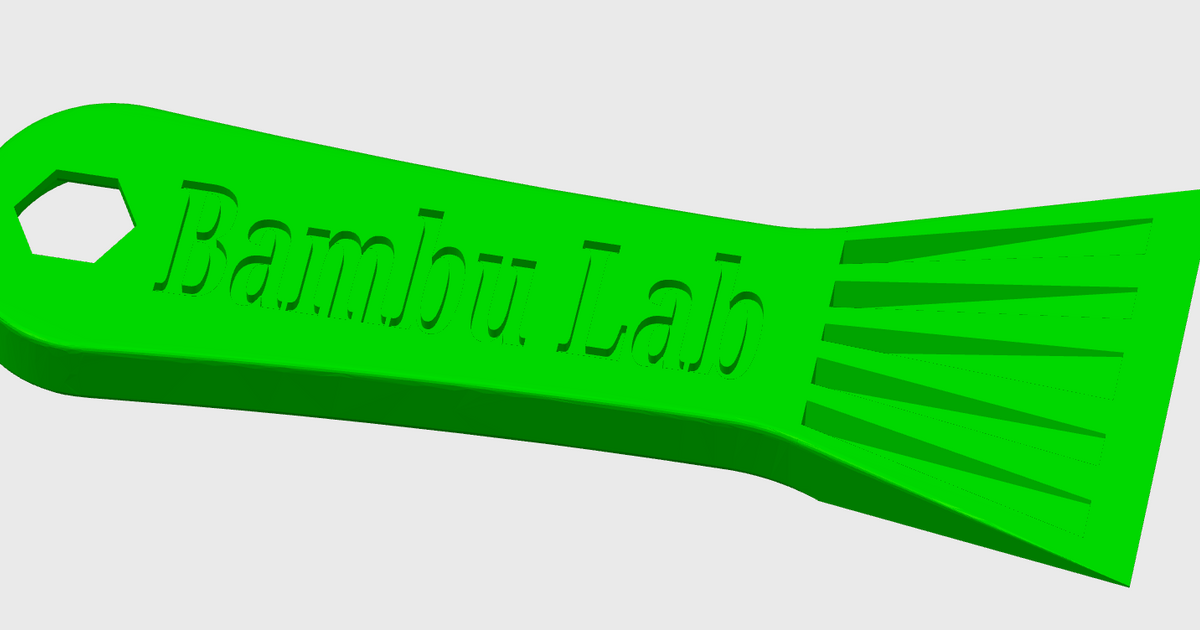 Bed Scraper with Bambu Lab Logo by Grzegorz | Download free STL model ...