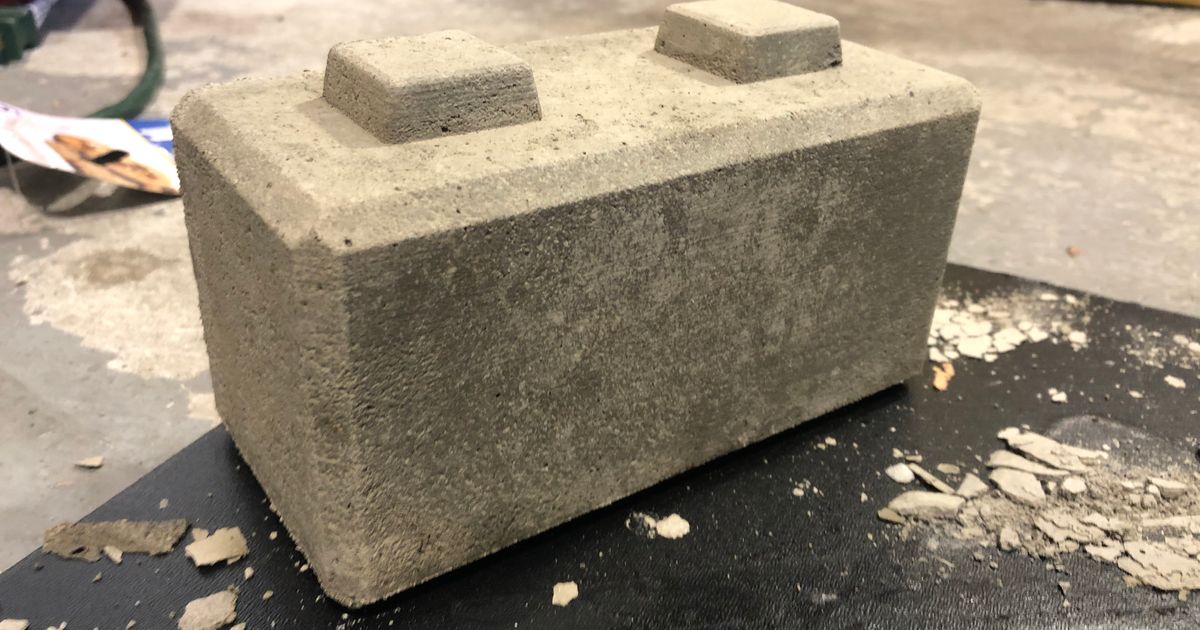 1/10 Scale Lock Block Casting Mold by amish_rabbi | Download free STL ...