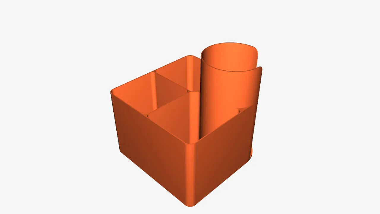Capacious, 4 sections container / dispenser / organizer for cotton buds ...