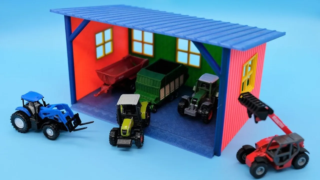 Toy Barn (for cars/tractors with scale 1:50) by amprint | Download free ...