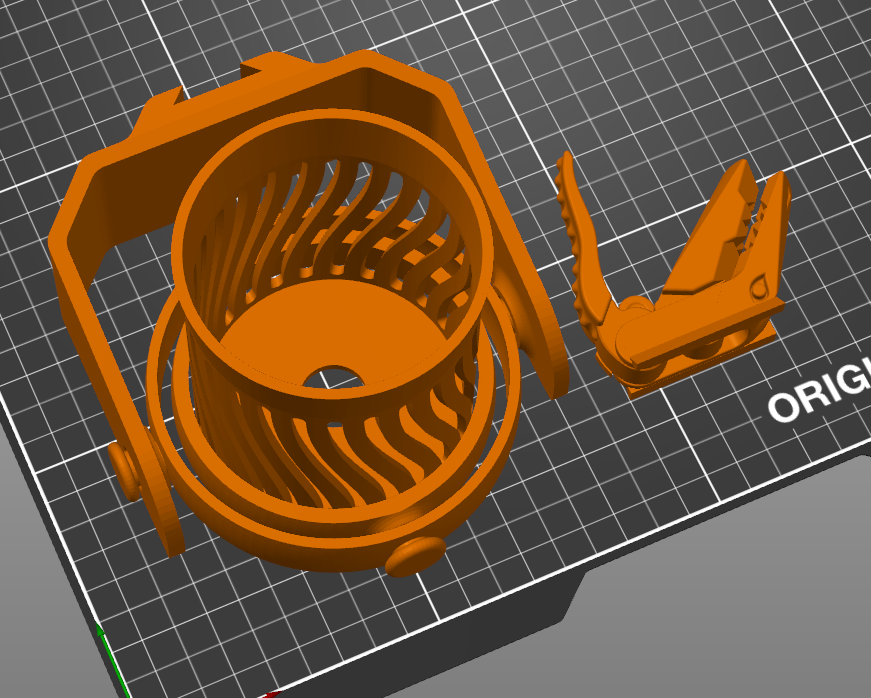 Clamping Camping Gimbaled Drink Holder by EyeZack | Download free STL ...