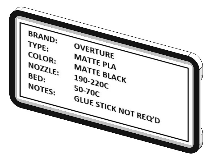 Bambu Re-Usable Spool Label Mount by TAKoeninger | Download free STL ...