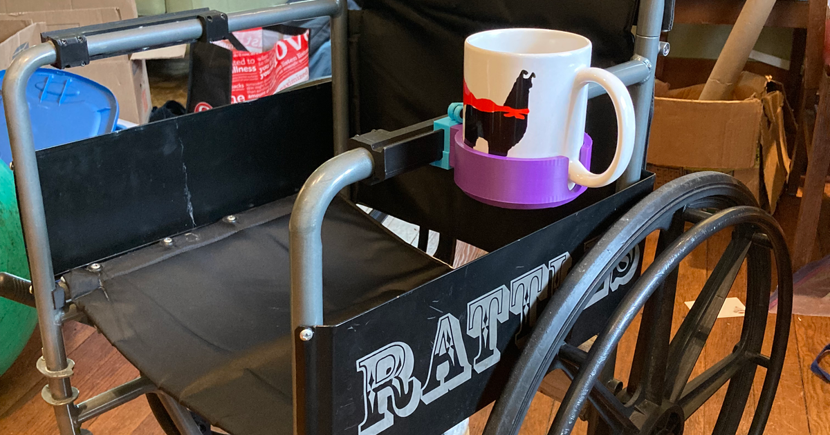 Wheelchair Mate - Cup/Mug Holder by Wheelchair Mate | Download free STL ...