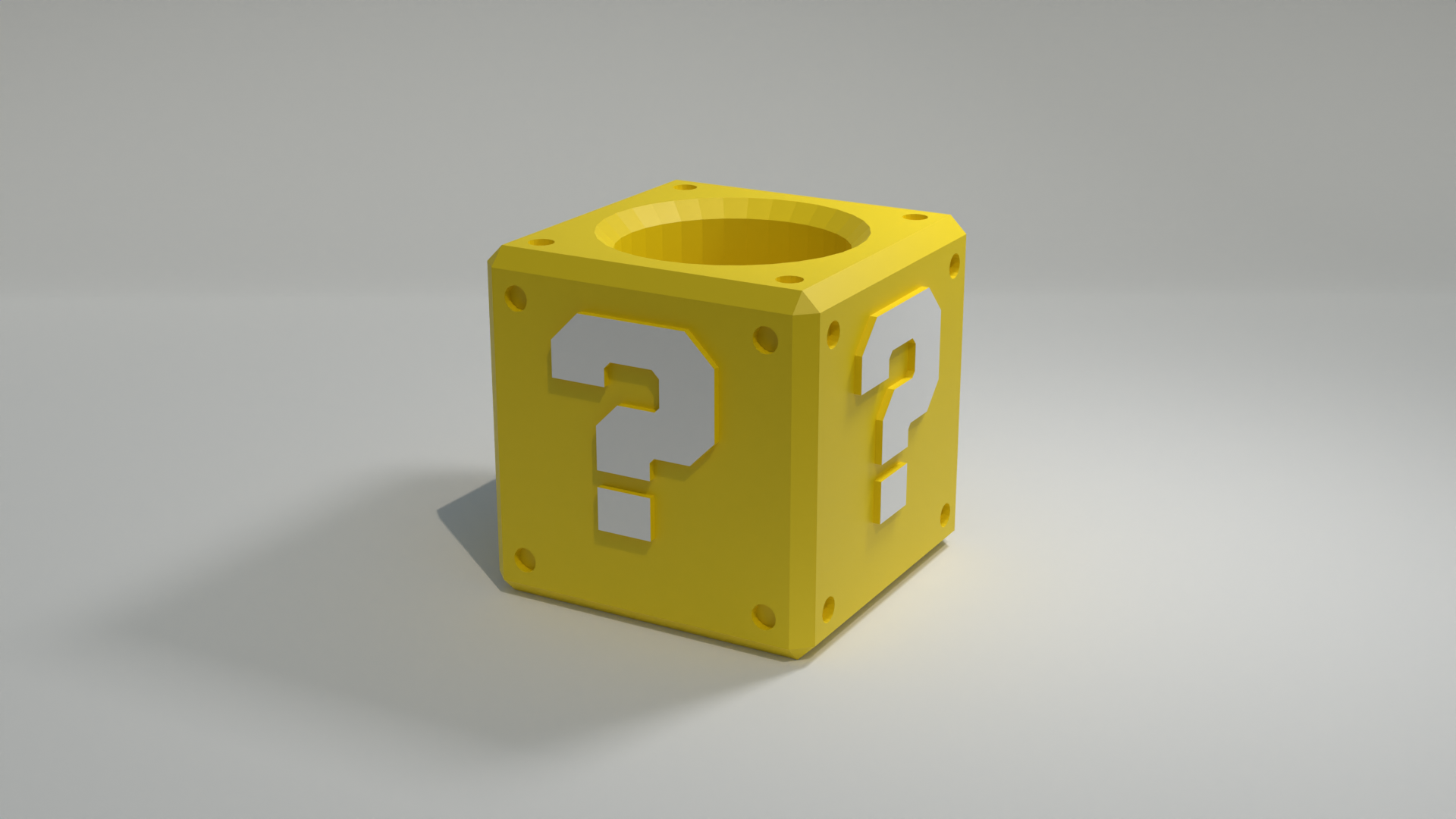 Mario Question Block Pen Holder by Ruan | Download free STL model ...