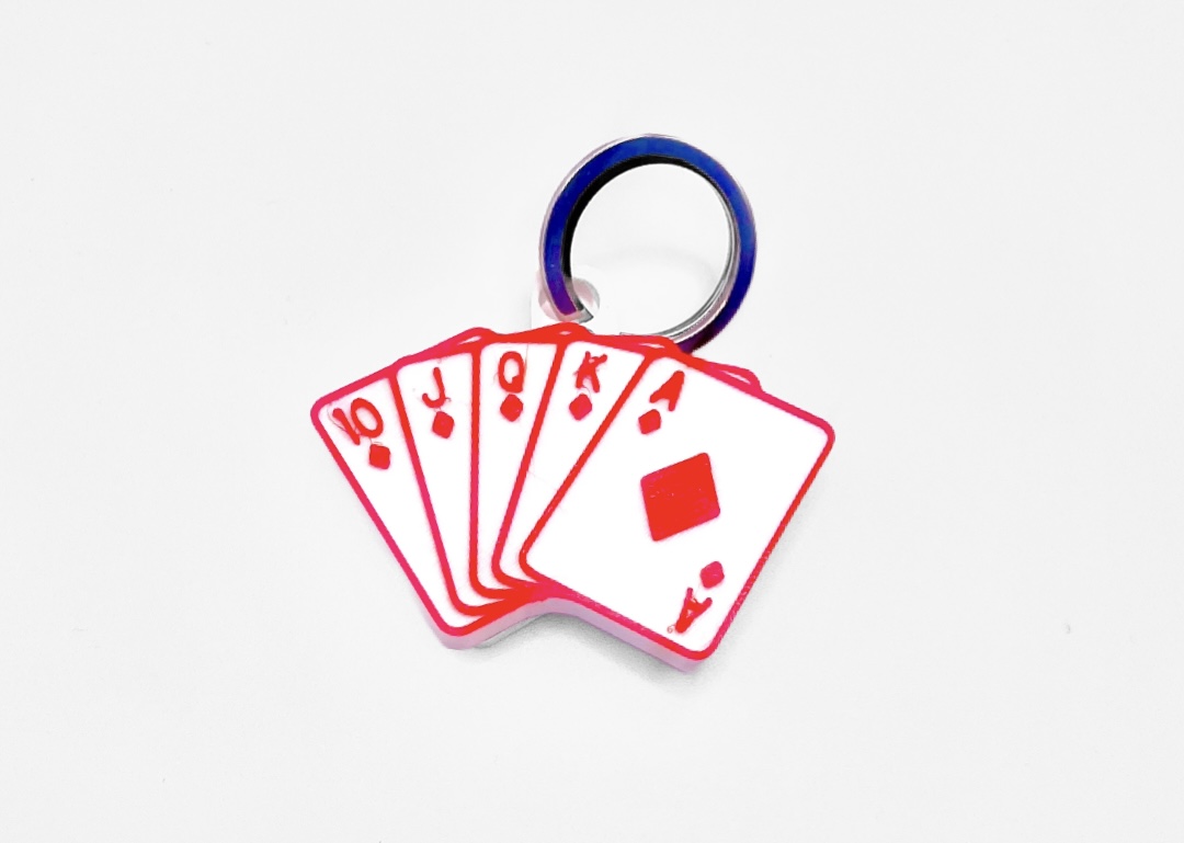 Royal Flush Diamonds KeyChain by MrViddy | Download free STL model ...