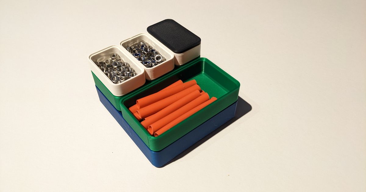 Parametric stackable sorting box system by Toaster_117 | Download free STL model | Printables.com