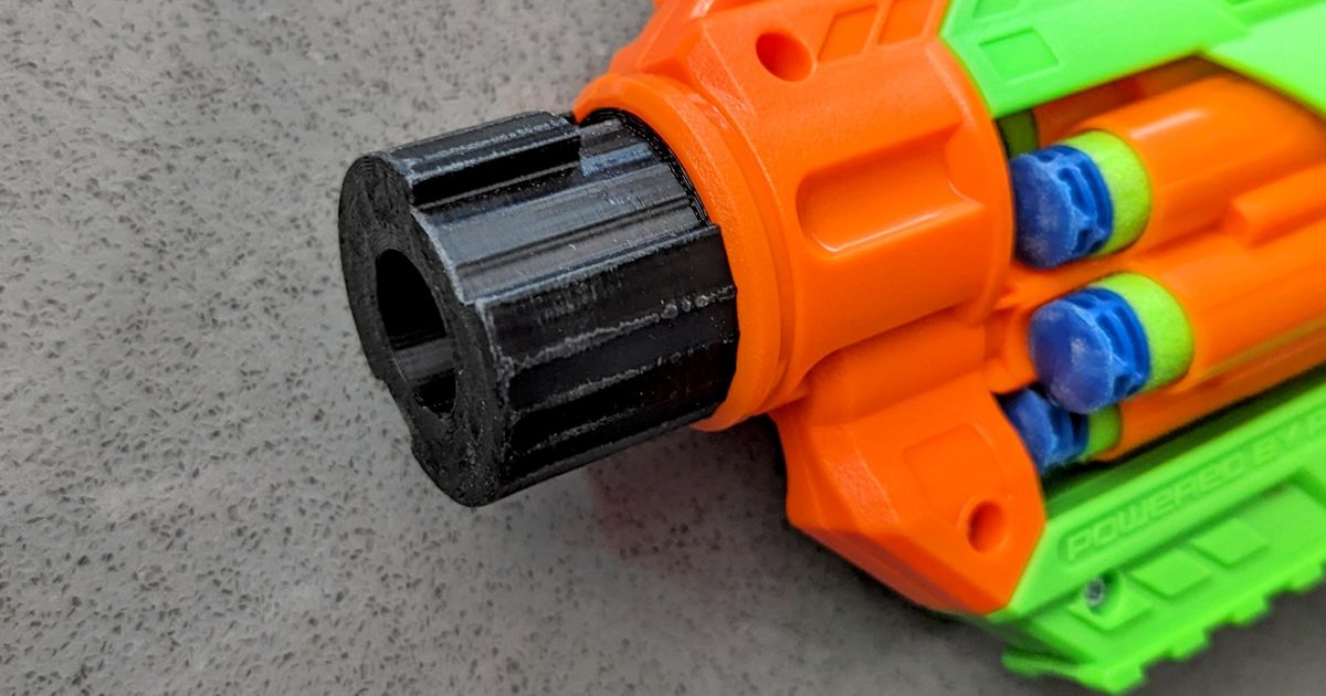 Blitzfire X2 N-Strike Barrel Attachment by Swagineer | Download free ...