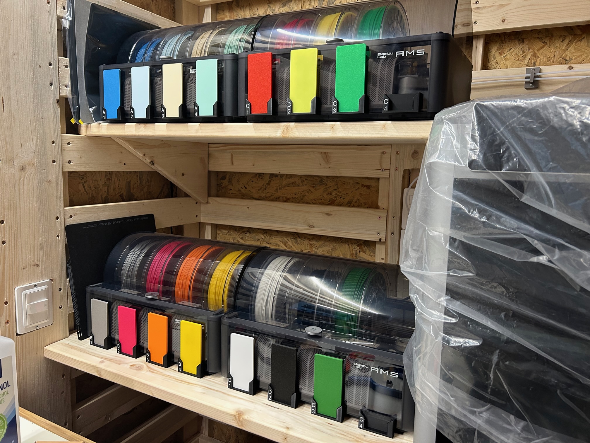 Organizer 16 colori AMS Bambulab x1c by Pier3D | Download free STL ...