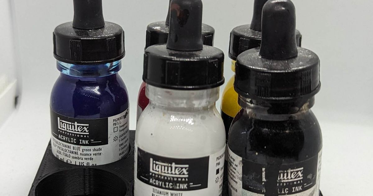 Gridfinity Liquidtex ink Tray by Shepherd Cameron | Download free STL ...