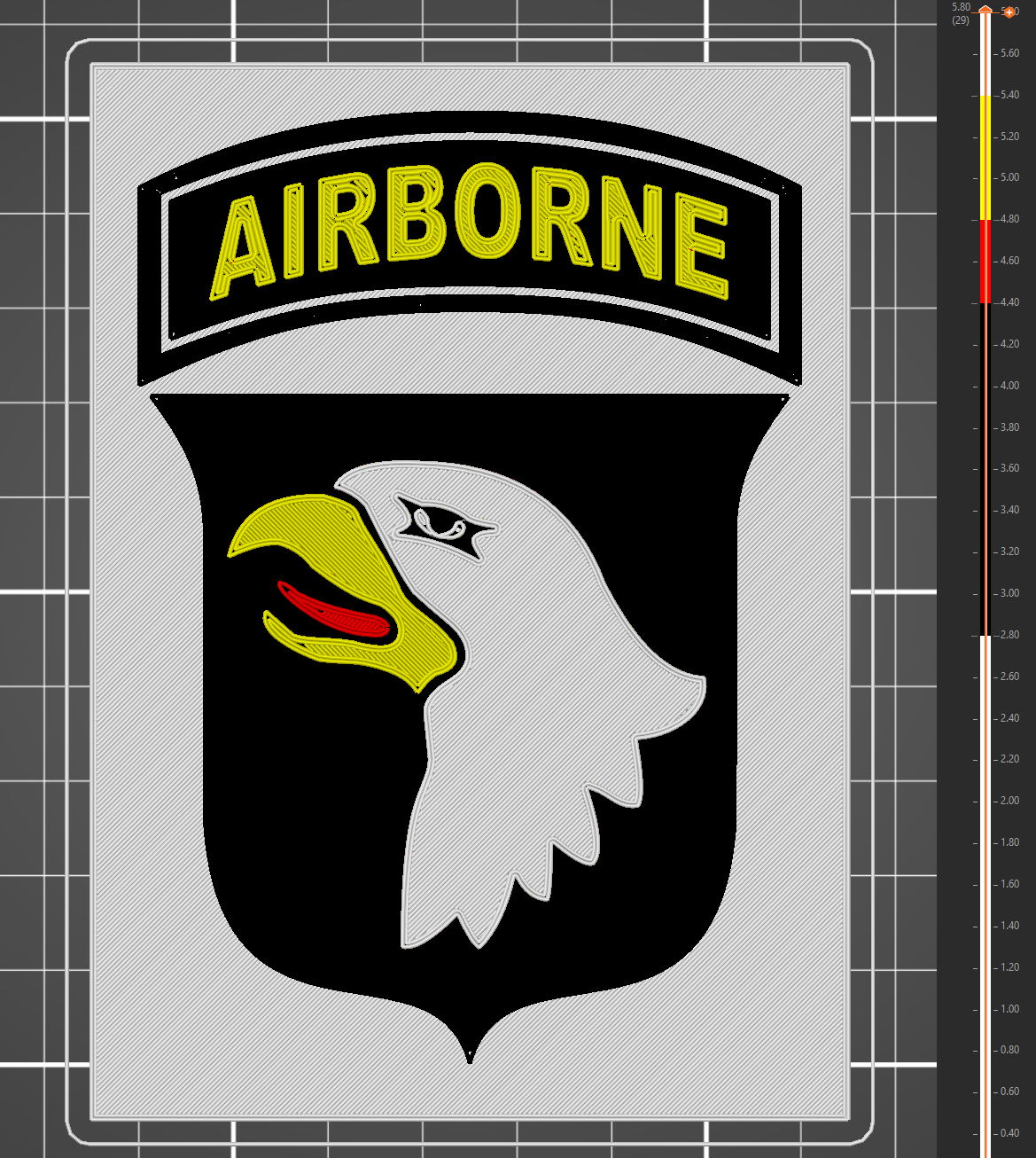 US Army's 101st Infantry Division Patch by Jeff | Download free STL ...