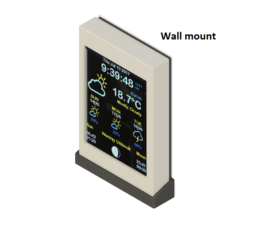 3.2 TFT Screen Case (Weather Station) por Marcus24 | Descargar modelo ...