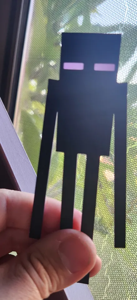 Minecraft Enderman Bookmark - glowing eyes by CraftyFPV | Download free STL model | Printables.com