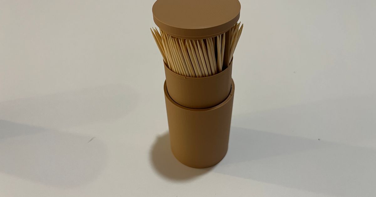 Toothpick box (Boite cures dents) by RenArdO | Download free STL model ...