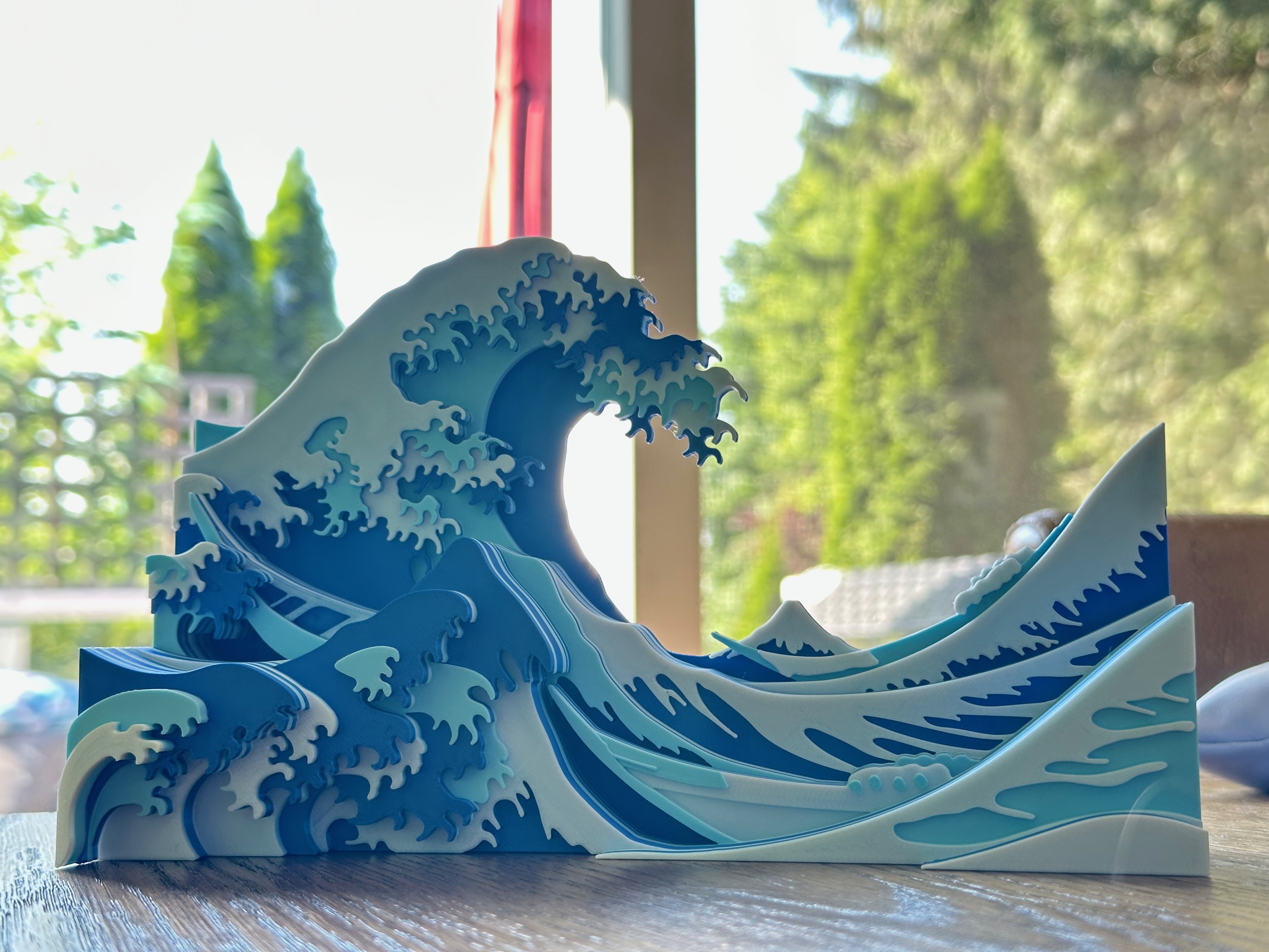The Great Wave of Kanagawa Multi-coloured by BusyBee3D | Download free ...