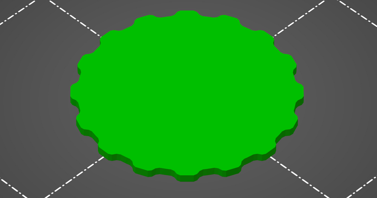 Plain flat cog disc, unbevelled by Machspace | Download free STL model ...