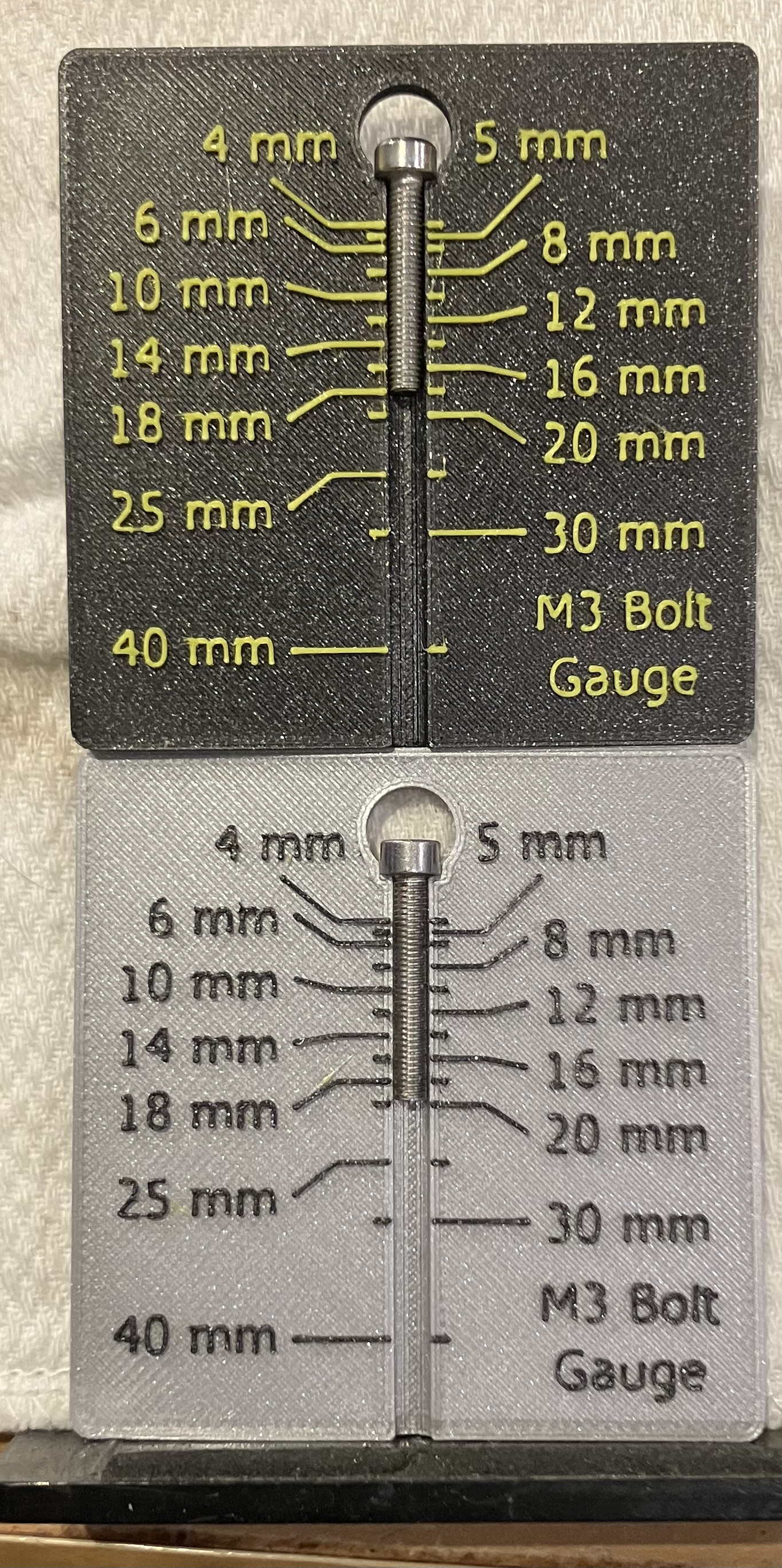 M3 Bolt Length Measurement Gauge by ChuckMcM | Download free STL model ...