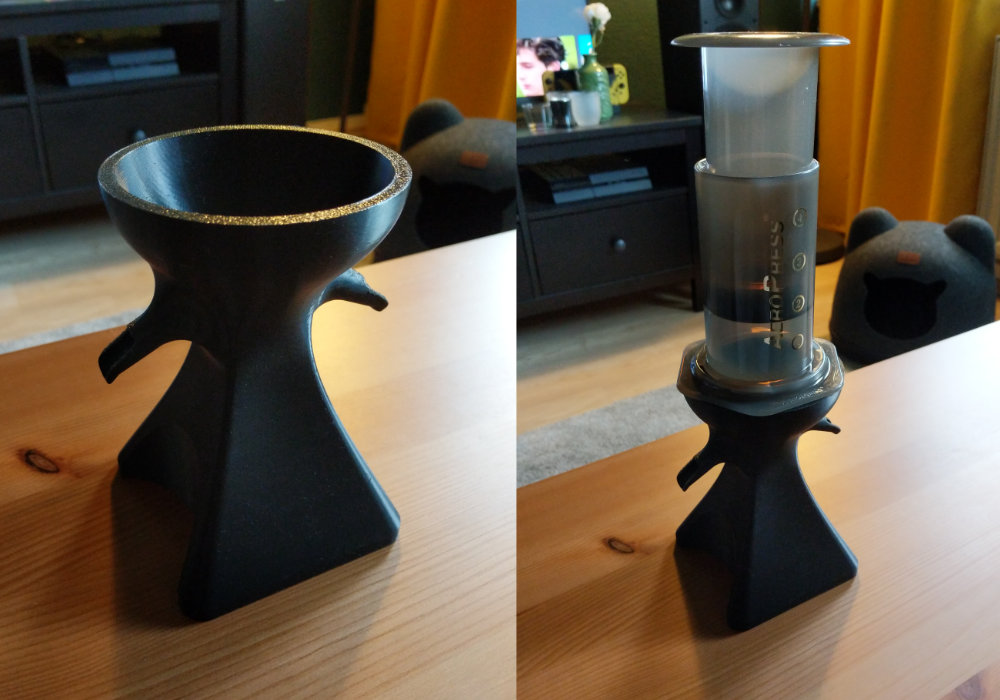 Aeropress pouring stand for two cups by blkhd | Download free STL model ...