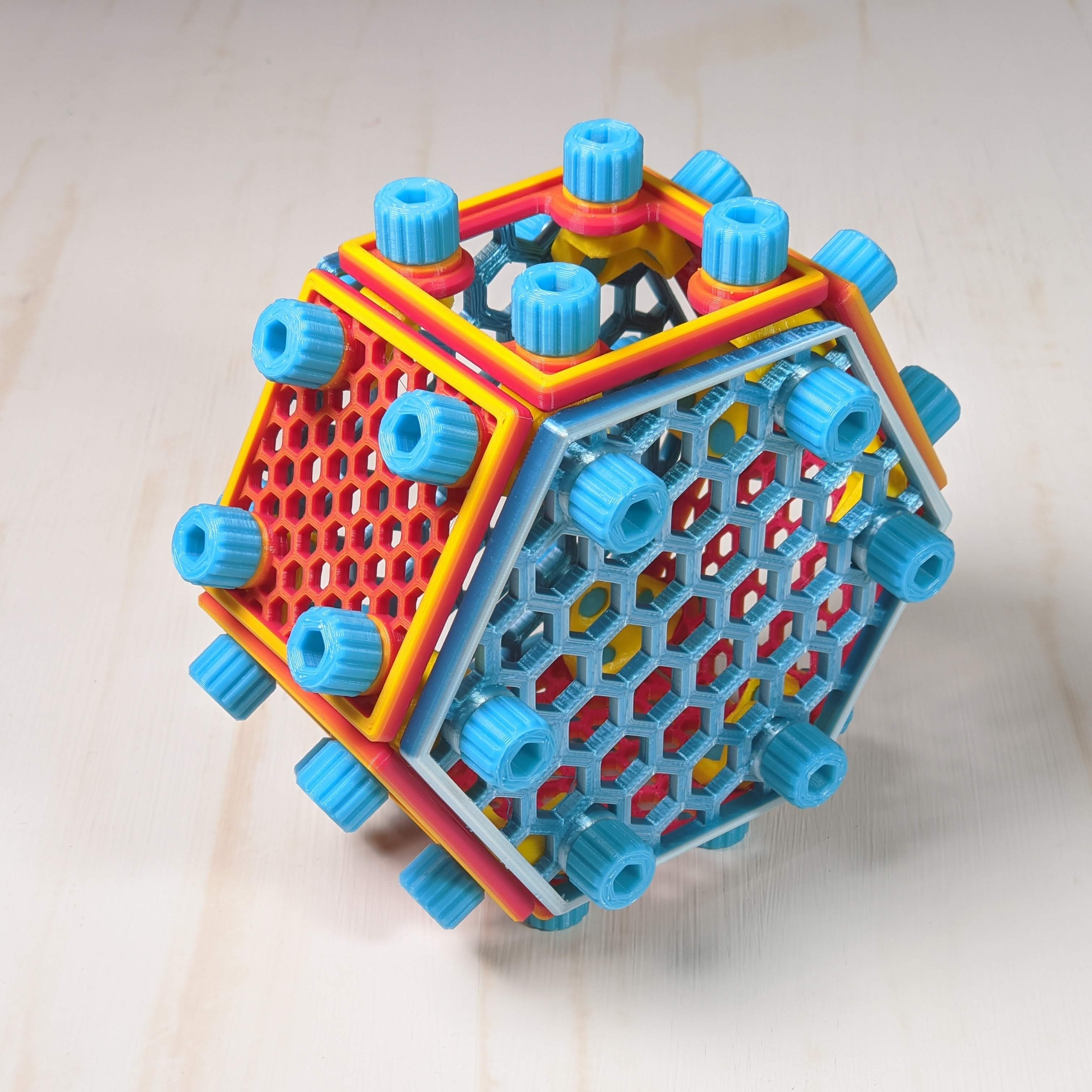 848 Bolted Cube - Hex Panel Parts by Clockspring | Printables Store