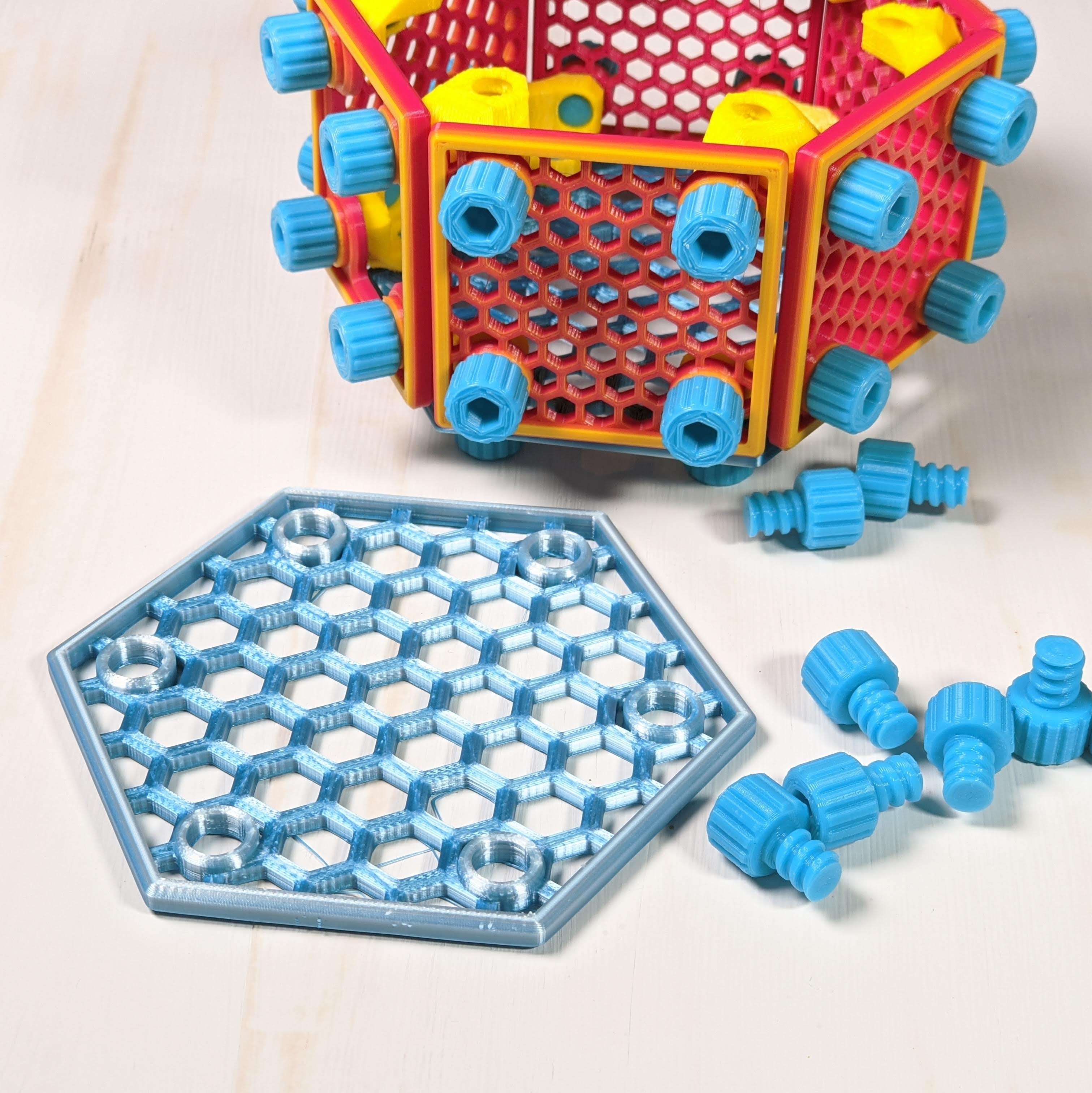 848 Bolted Cube - Hex Panel Parts by Clockspring | Printables Store