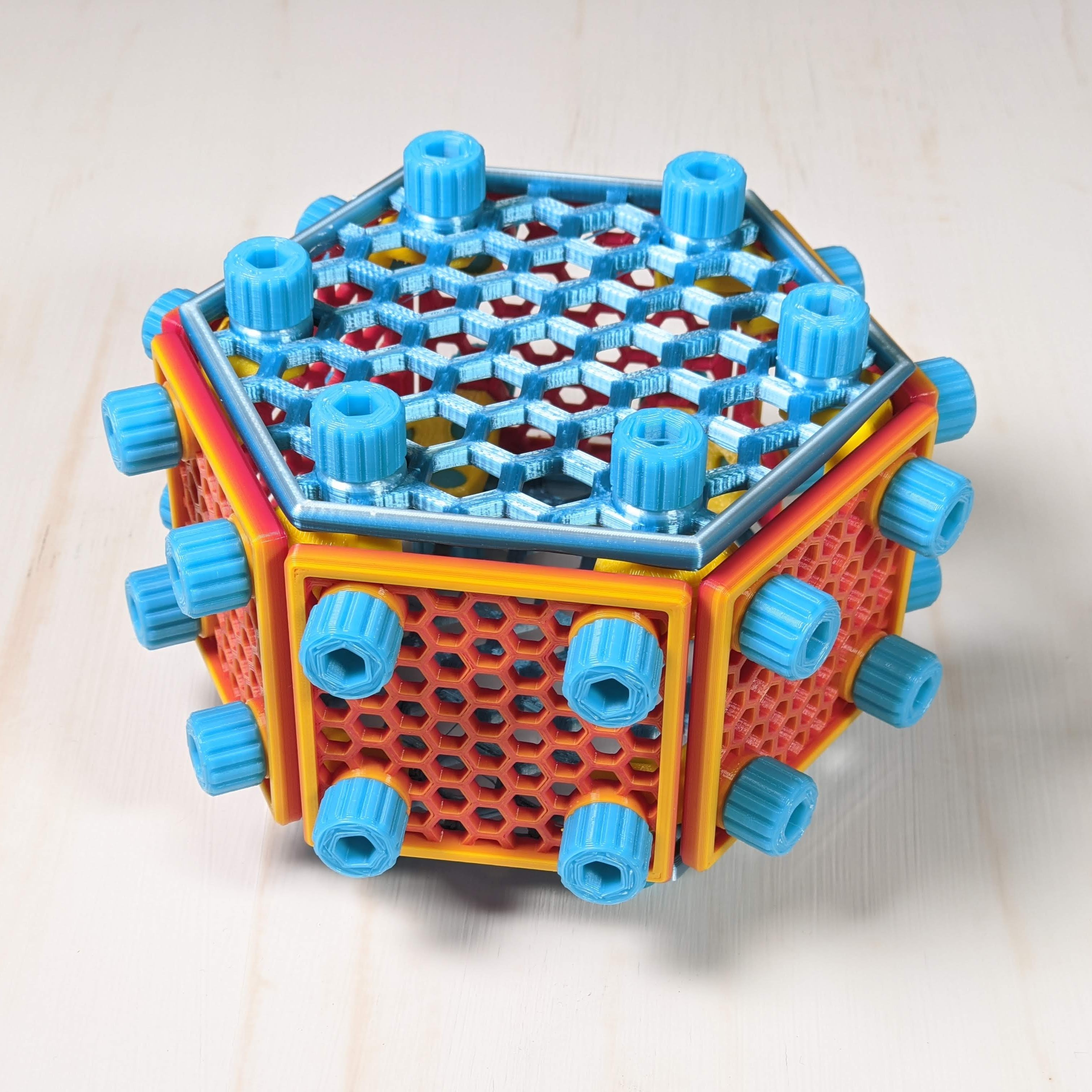 848 Bolted Cube - Hex Panel Parts by Clockspring | Printables Store