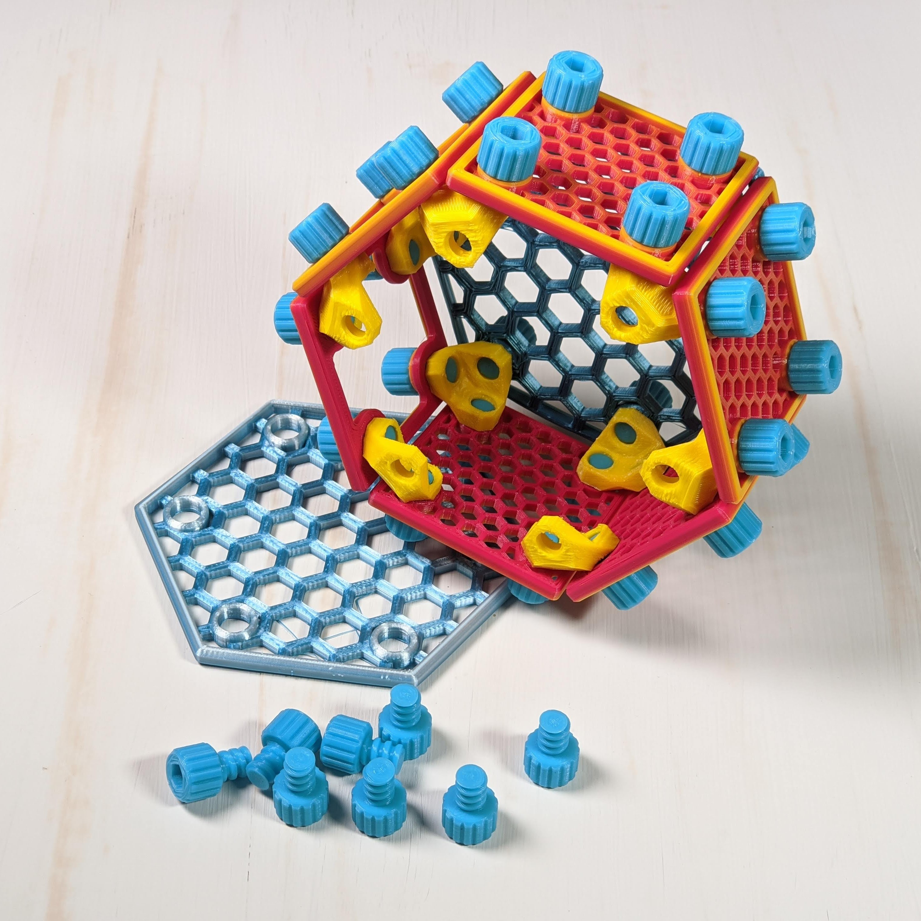 848 Bolted Cube - Hex Panel Parts by Clockspring | Printables Store