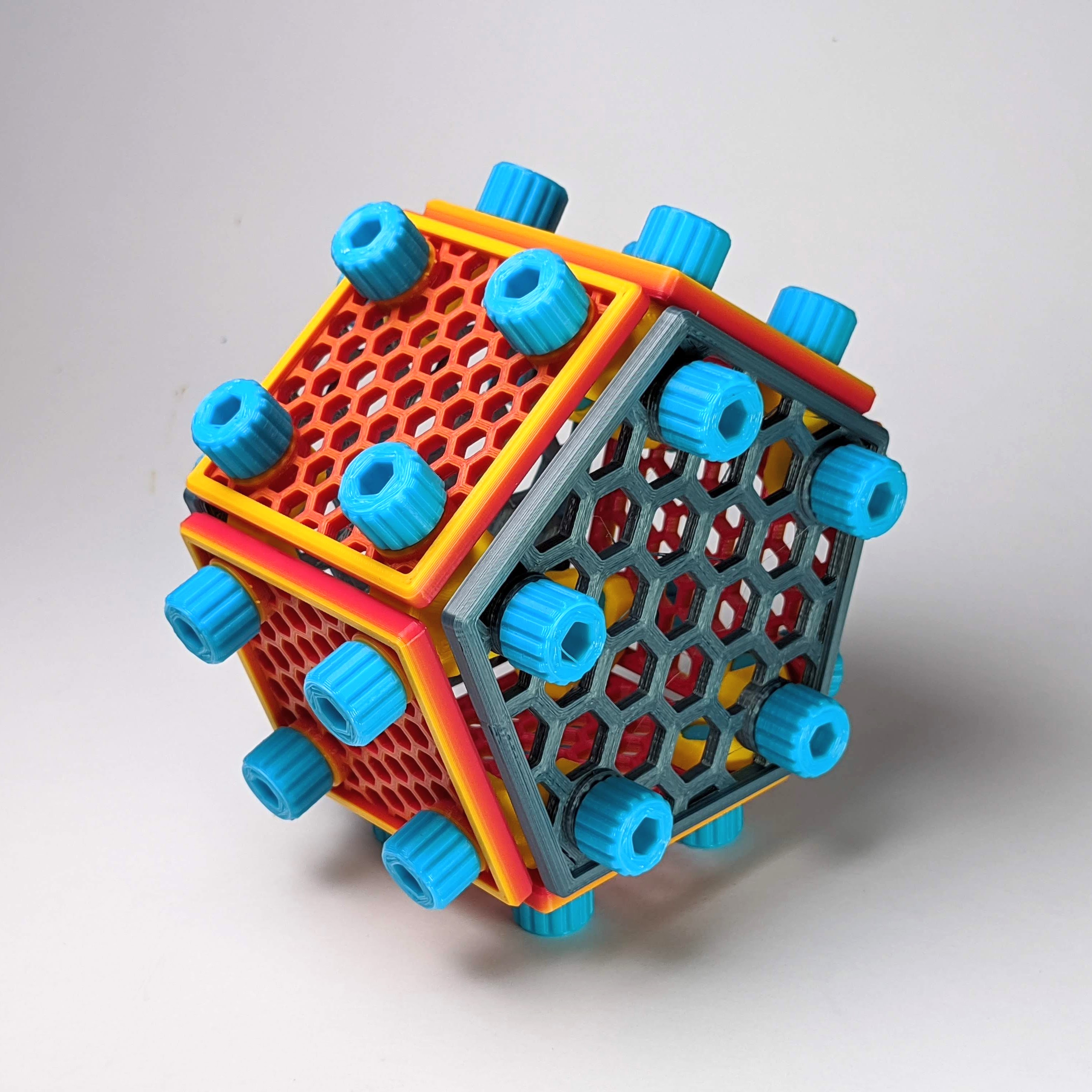 848 Bolted Cube - Pentagonal Parts by Clockspring | Printables Store