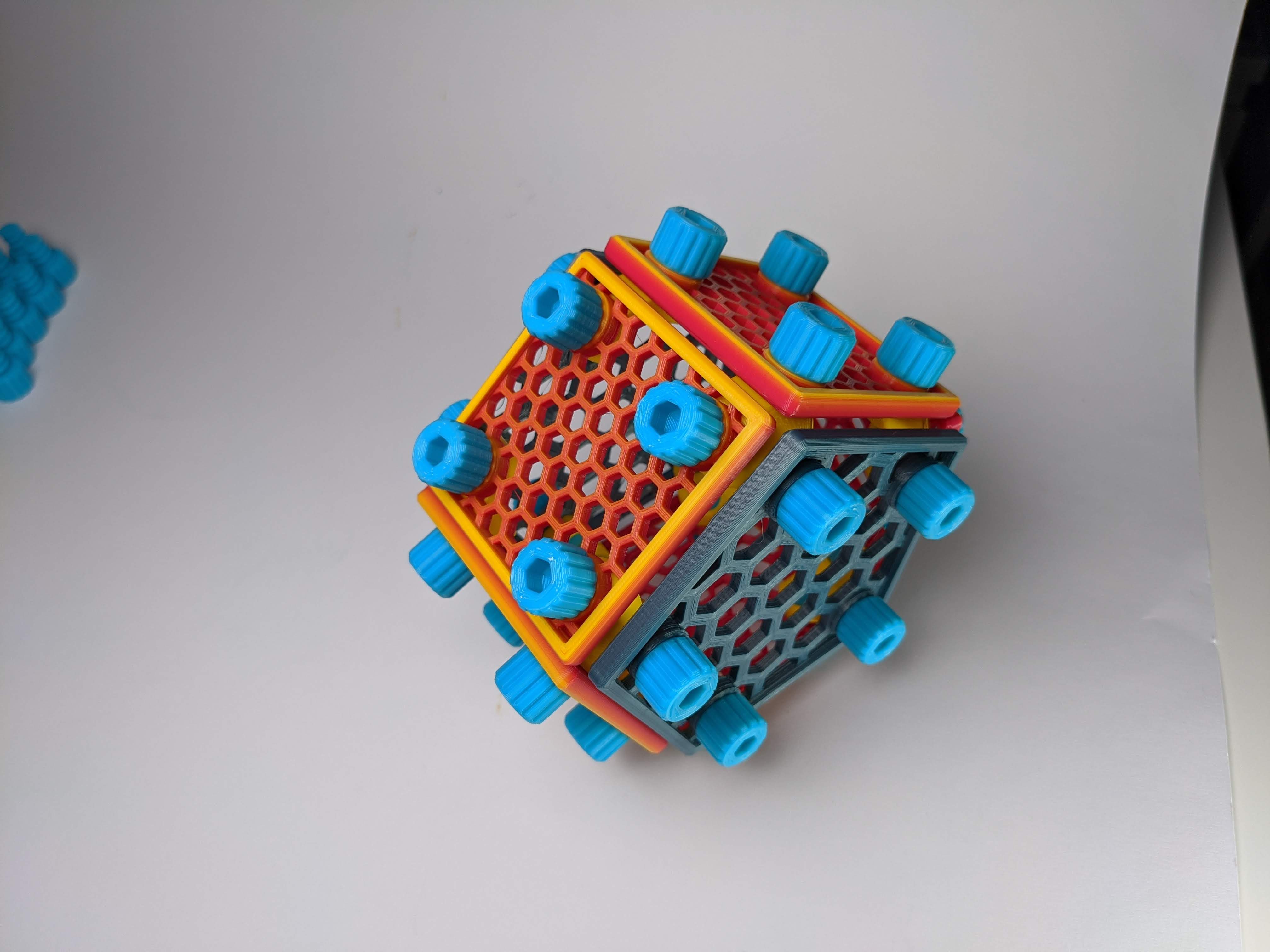 848 Bolted Cube - Pentagonal Parts by Clockspring | Printables Store