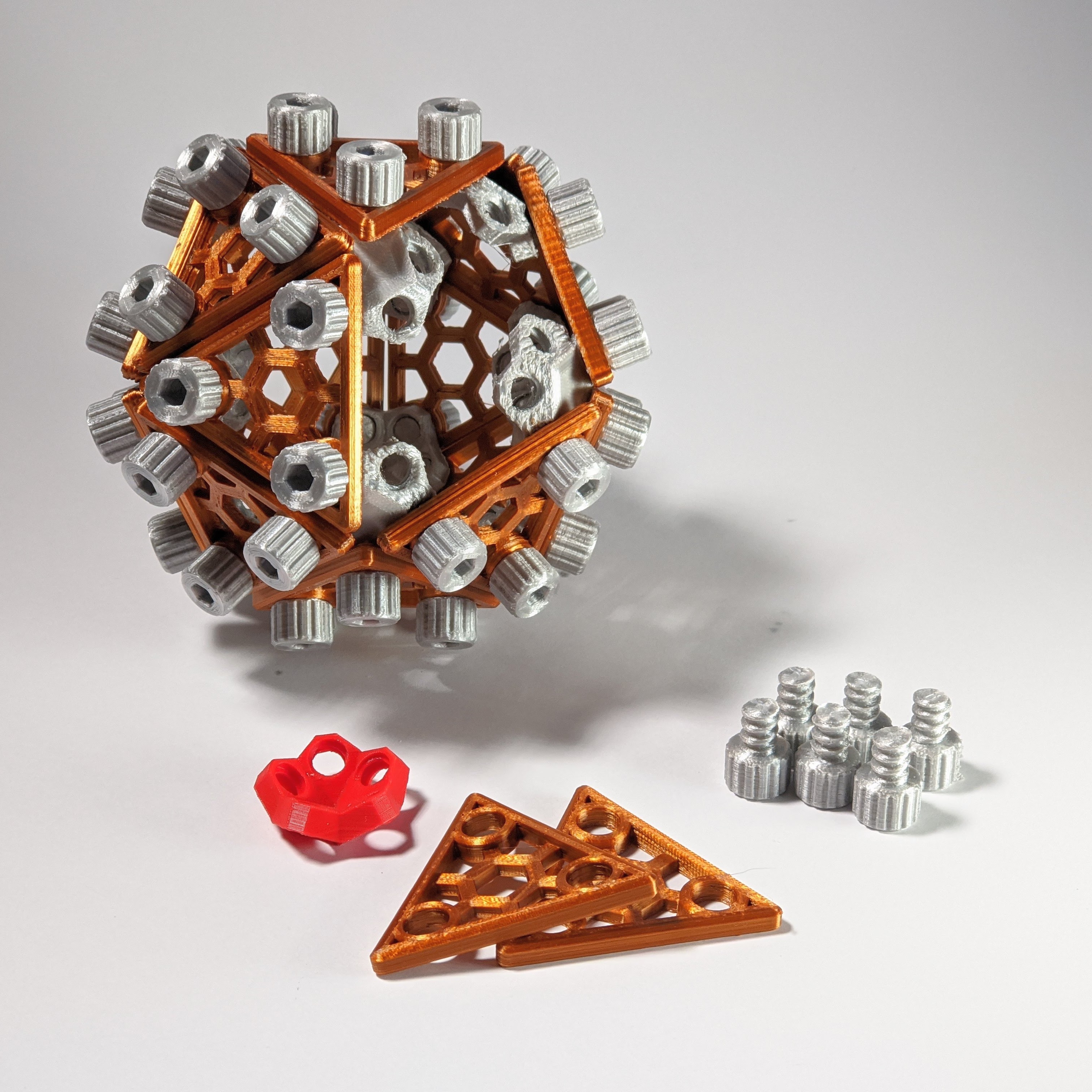 848 Bolted Cube - Triangular Parts by Clockspring | Printables Store