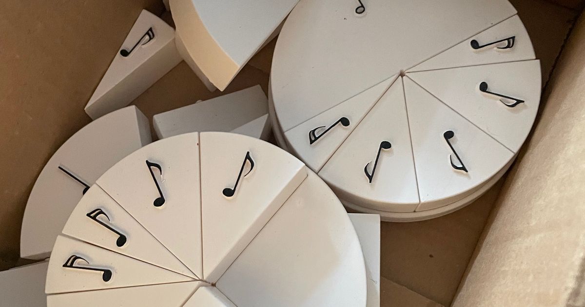 Note Game Pie | Music Game by NuIIPointer | Download free STL model ...