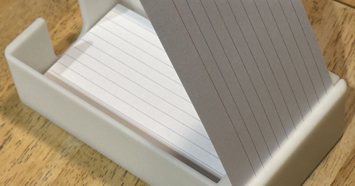 Index Card Caddy with Display notch by Nonproductive3D | Download free ...