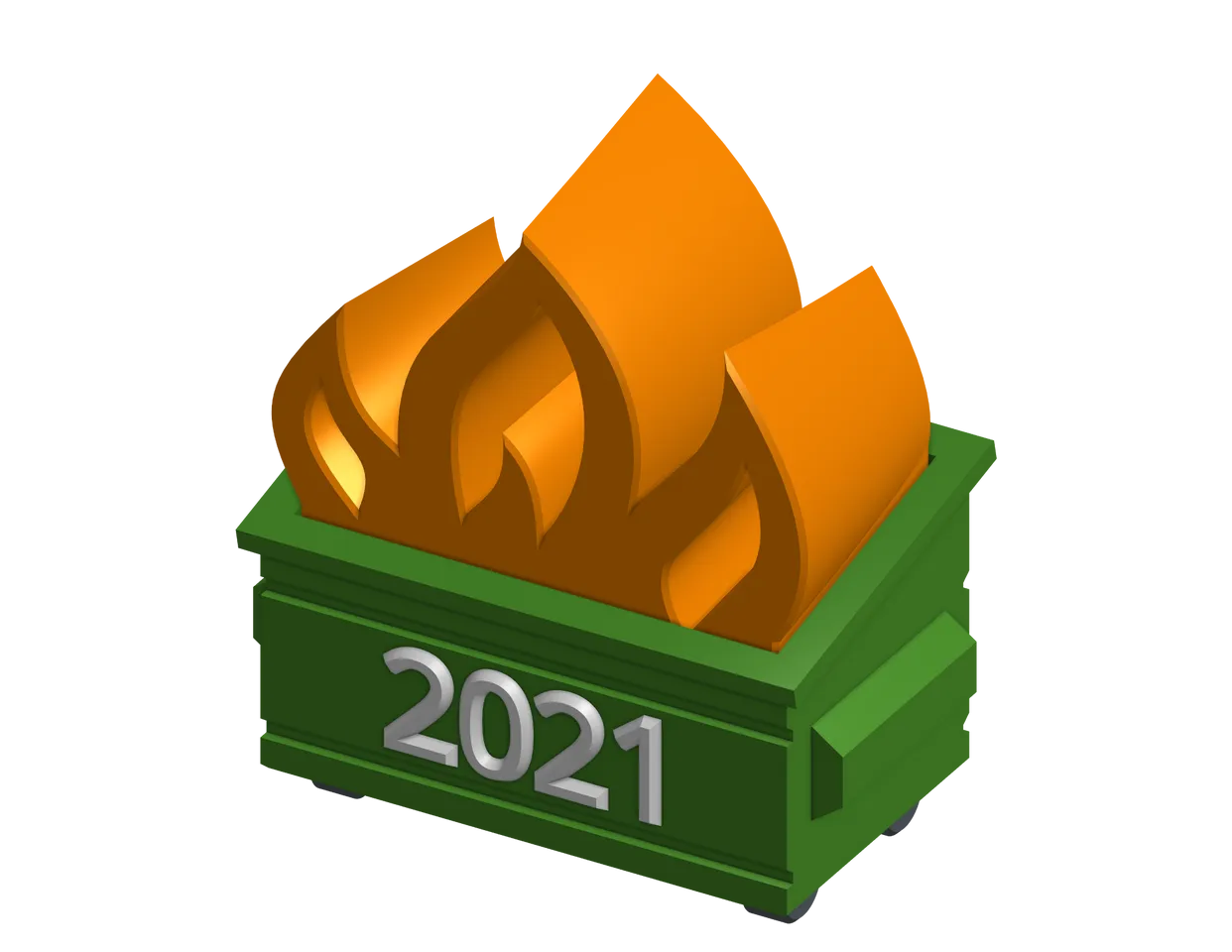 2021 Dumpster Fire by Julia Ebert | Download free STL model ...