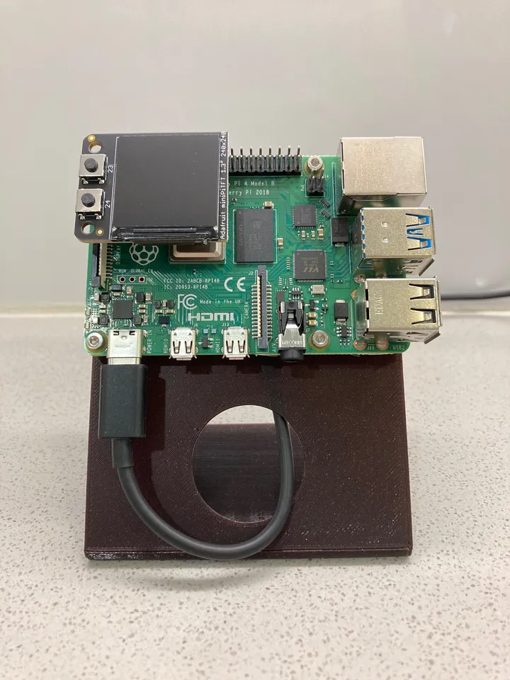 Raspberry Pi 5 Pi 4 or 3 Display Stand by StrandedOrg | Download free ...