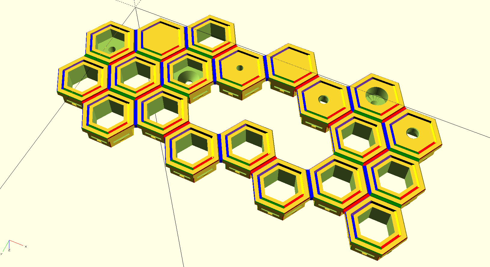 Honeycomb Wall System OpenScad Connectors by James Gilliland | Download ...