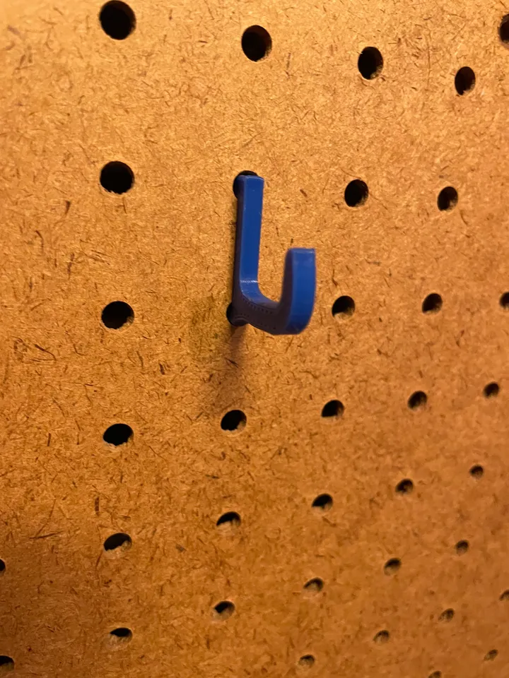 Very average peg board hook by Cooper's Creations | Download free STL model | Printables.com
