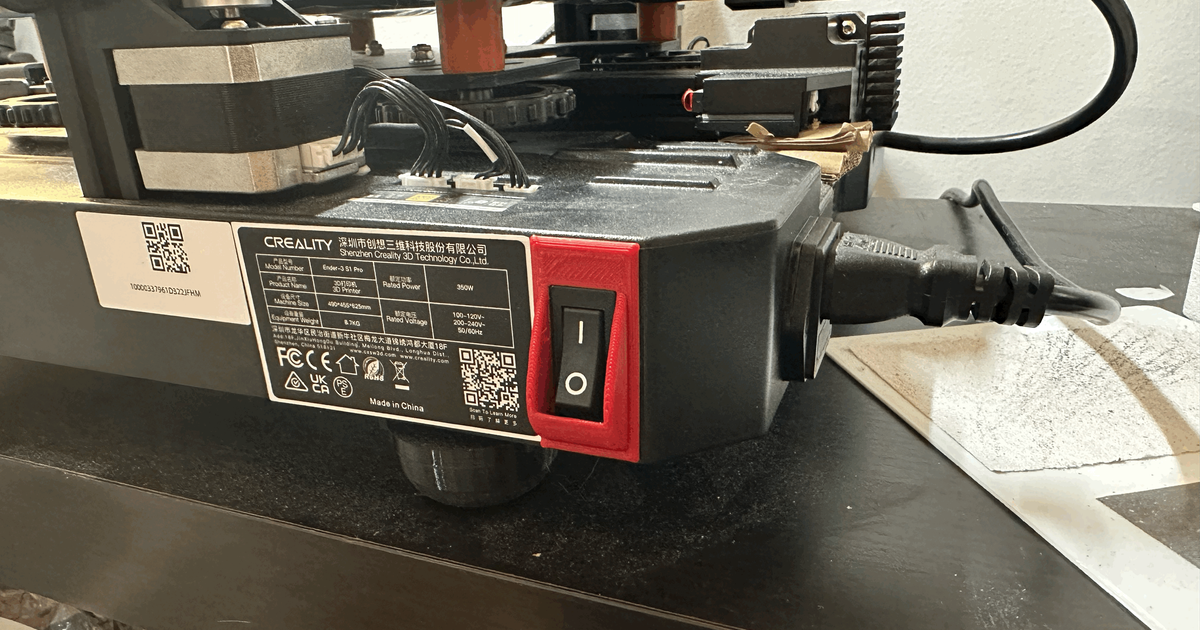 Rocker Switch Guard for Ender 3S1pro by Matt | Download free STL model ...