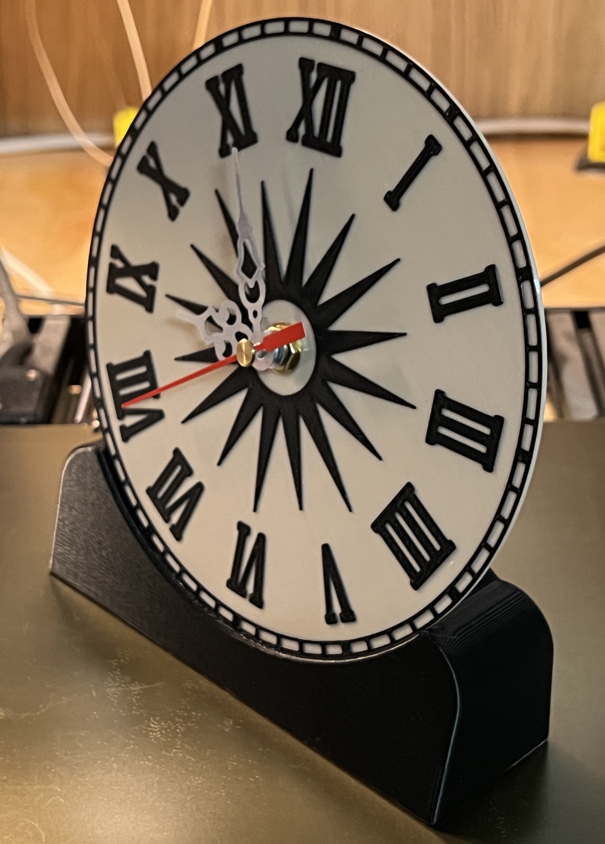 Desk Top Roman Numerals Clock & Stand by muddymaker | Download free STL ...