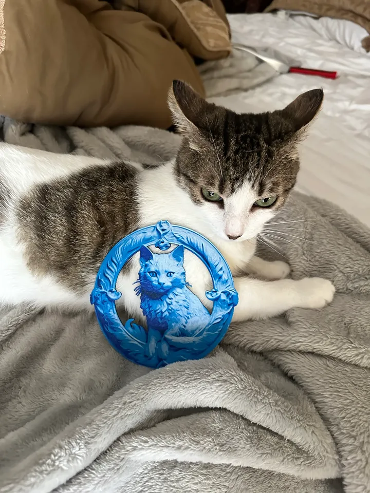 Cat Relief Cameo (Filament Painting) by markury | Download free STL ...