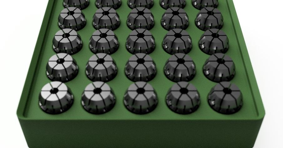 Gridfinity ER11 Collet Tray by lo-tek-hi-life | Download free STL model ...