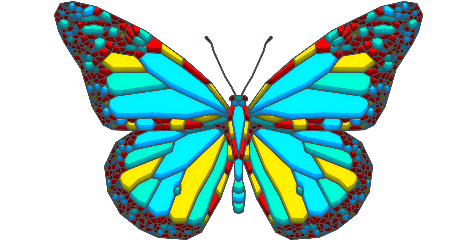 Multicolor Butterfly by robbinius18 | Download free STL model ...