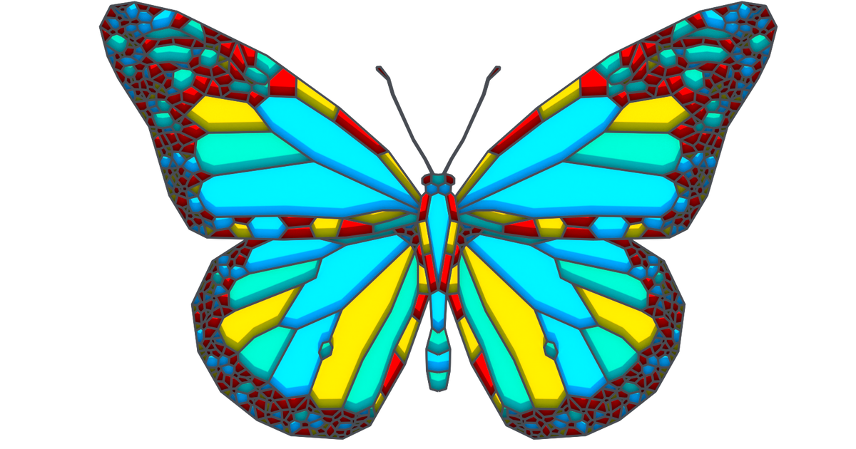 Multicolor Butterfly by robbinius18 | Download free STL model ...