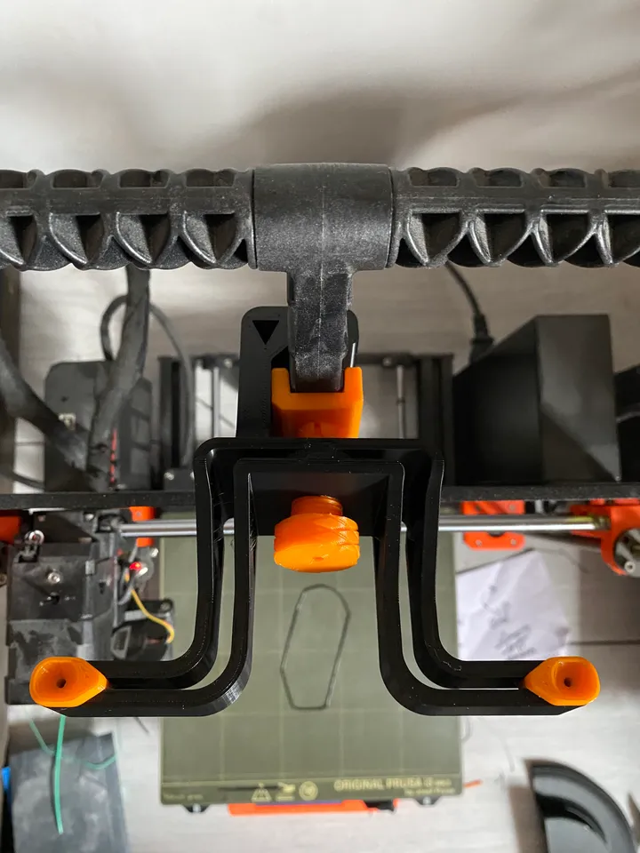 Clamp On, Filament guide with 4mm PTFE lining for Prusa mk3 by ...