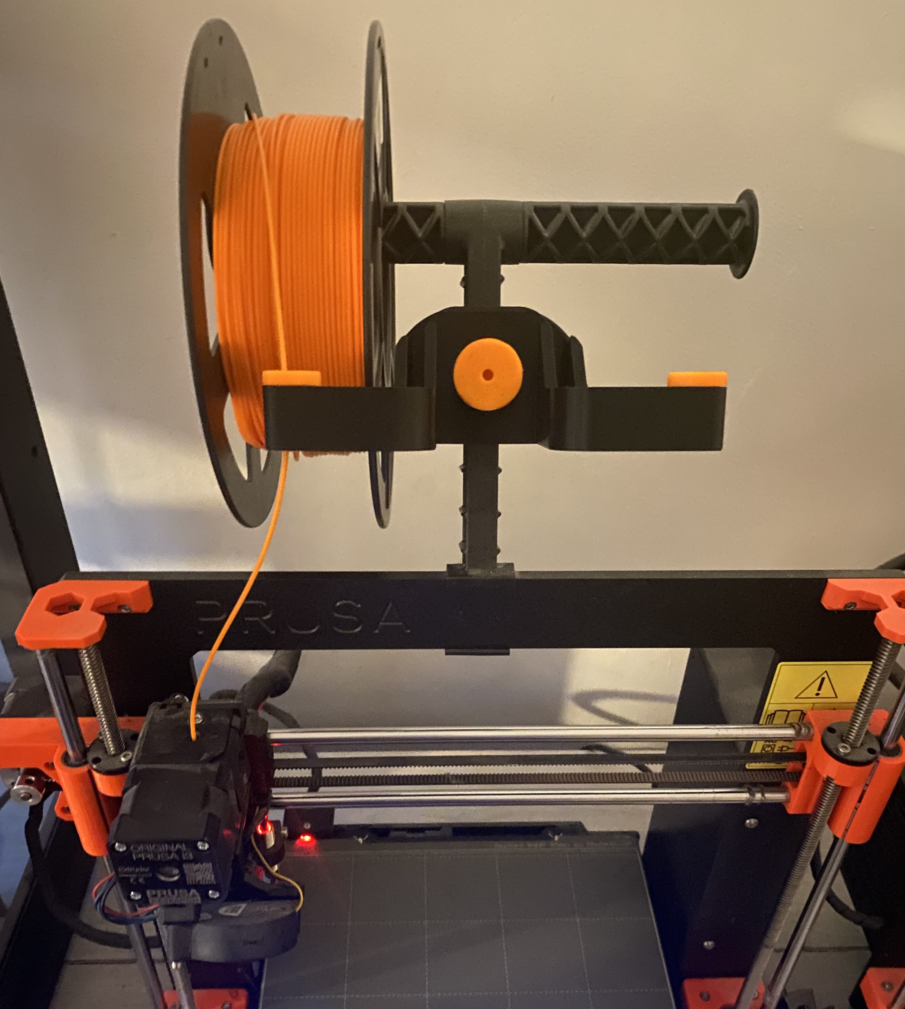 Clamp On, Filament guide with 4mm PTFE lining for Prusa mk3 by ...