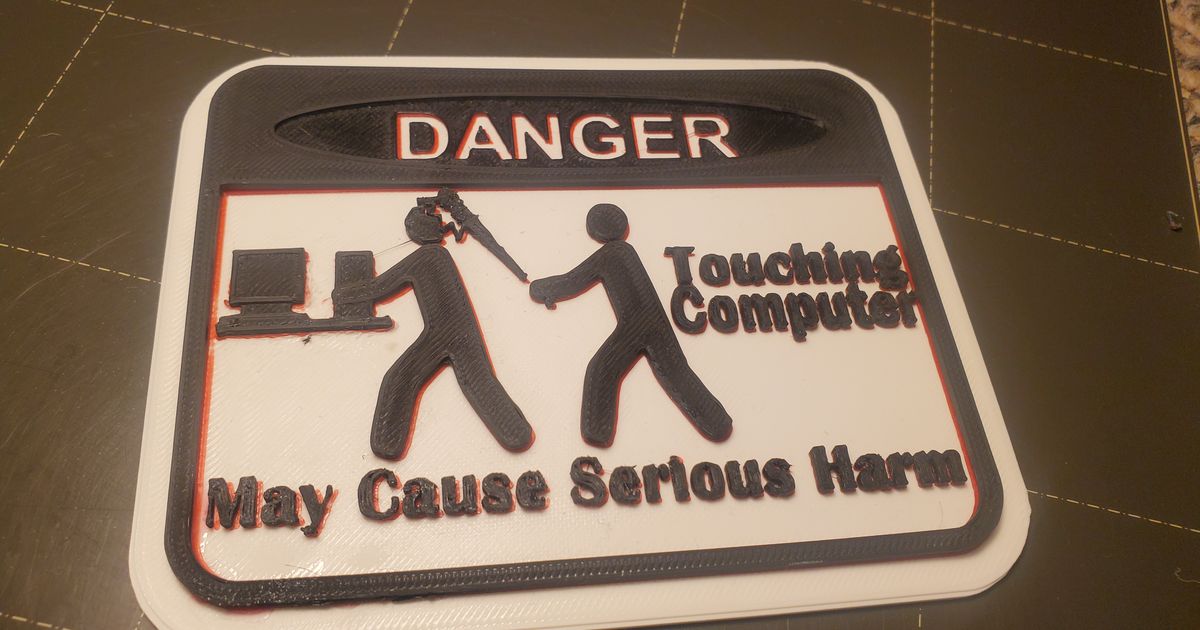 Computer Danger by Diamondback Printer | Download free STL model ...