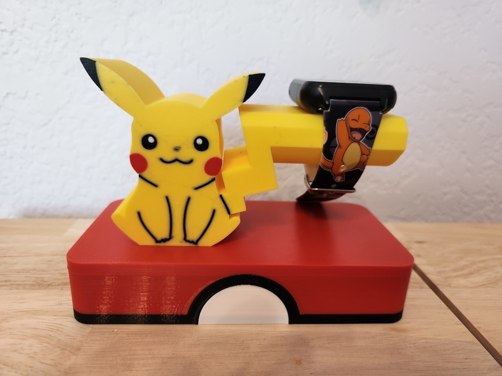 Pikachu Watch Stand for Pokemon Watch by sj3Dprints | Download free STL ...