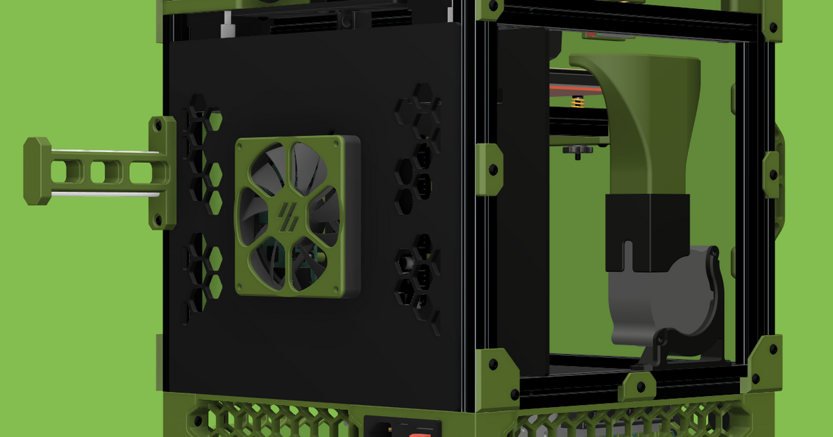 Voron V0.2 Lower Rear Panel with 8010 MCU fan by thrutheframe ...