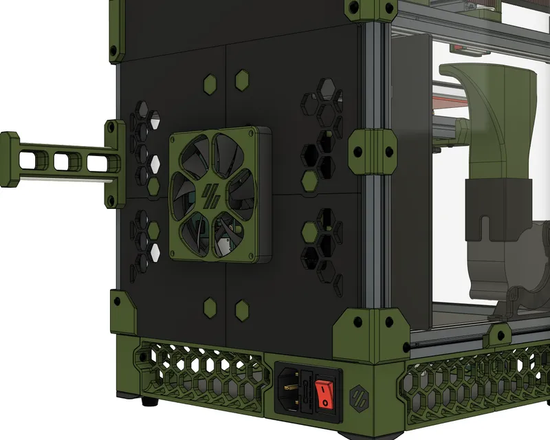 Voron V0.2 Lower Rear Panel with 8010 MCU fan by thrutheframe ...