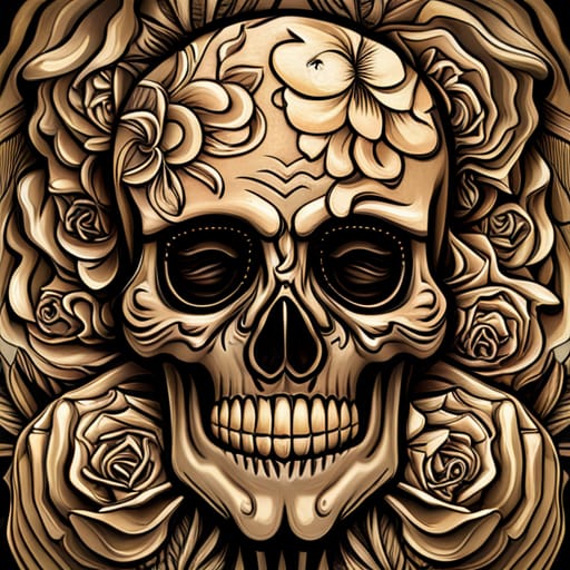 HueForge Skull & Roses par FRIARTUCK11 | Téléchargez gratuitement un ...