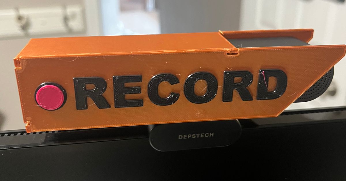 Depstech Web Camera Cover with reminder to record by k.makesstuff ...