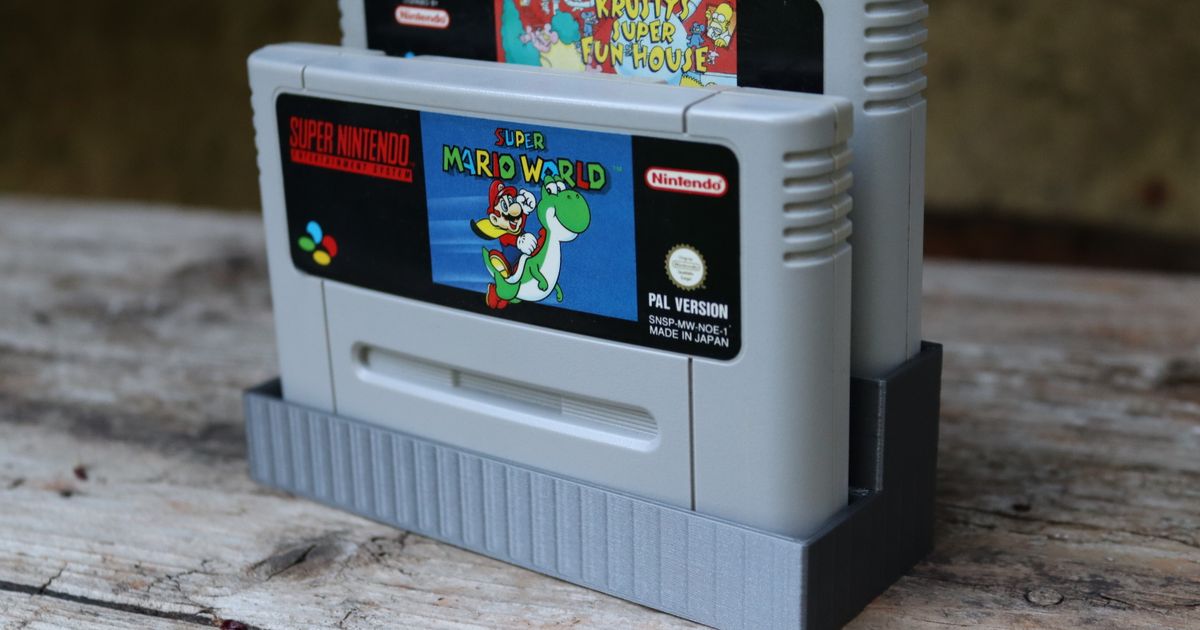 SNES Cartridge Holder Reloaded by Pyrobanane | Download free STL model ...