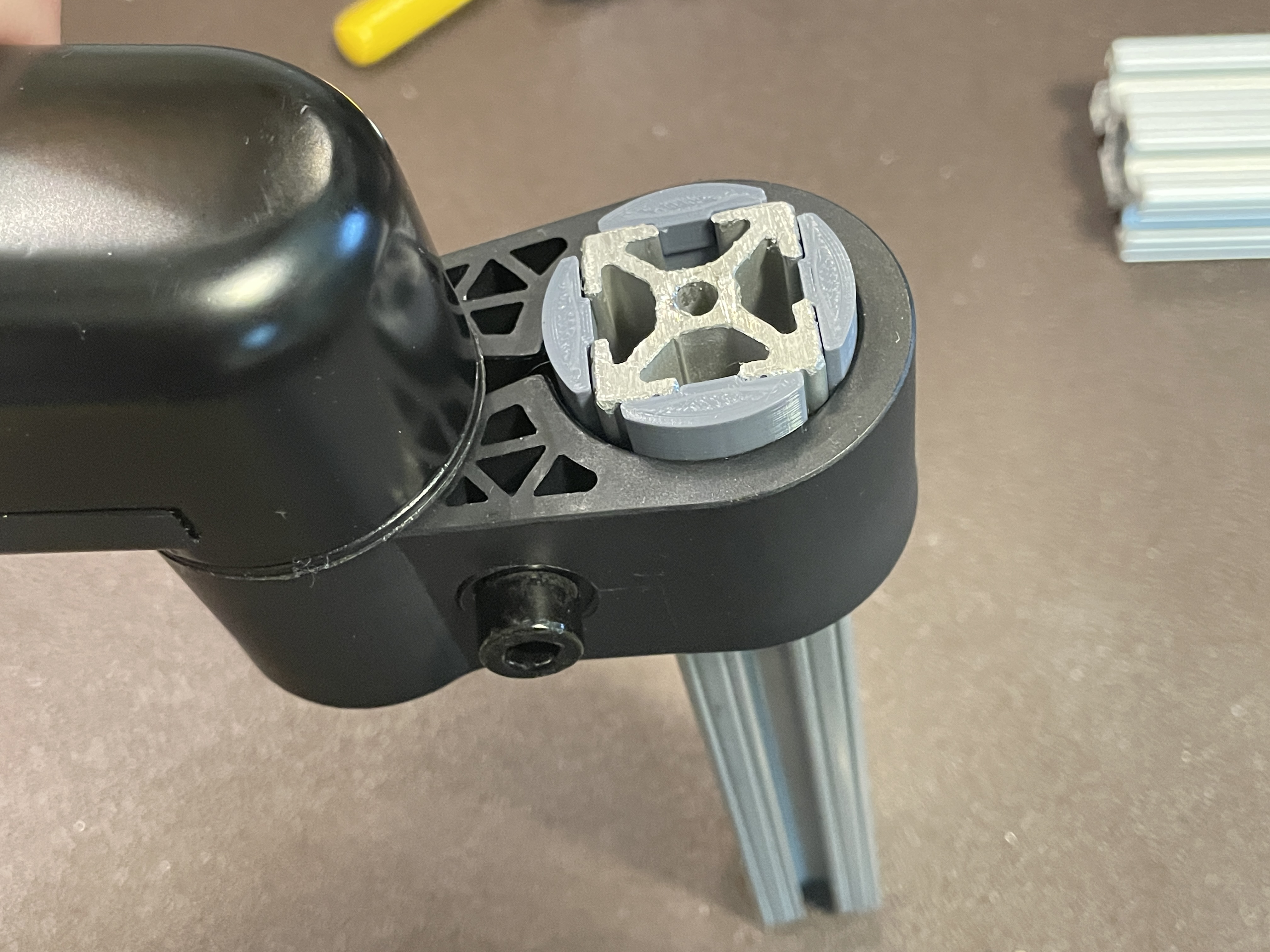 35mm cylinder shim for monitor mount arm on 10-series extrusion by ...
